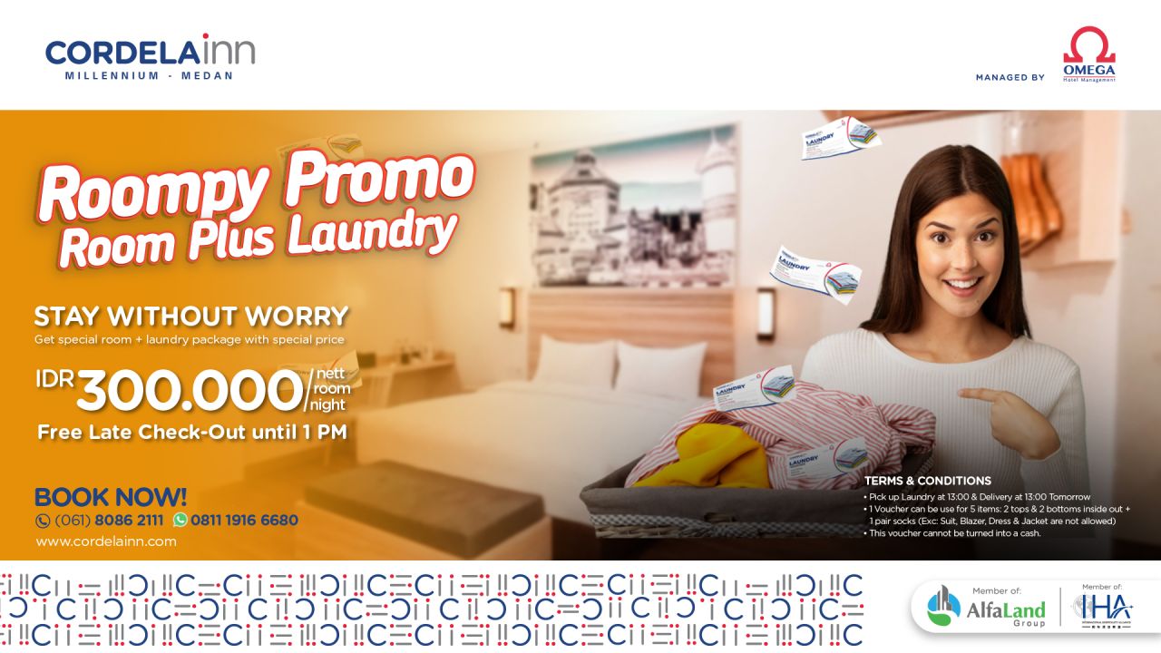 Cordela Inn Millennium Medan | Promo Laundry | Promo Room